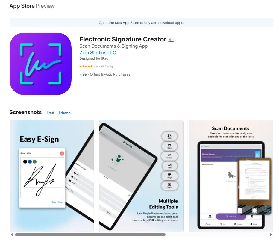 IOS簽名編輯讀取 PDF APP Electronic Signature Creator 限時免費0元下載 – 湯姆群情報站